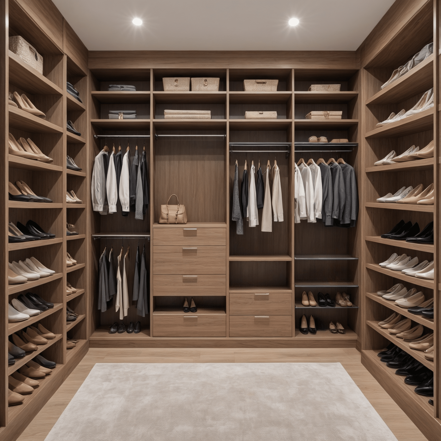 High-End Wardrobe with Integrated Shoe Organizer | JL Closets